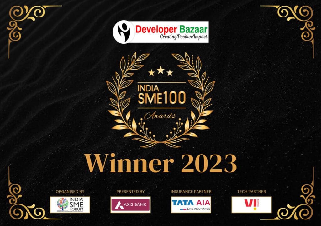 Developer Bazaar Technologies Wins India’s Most Prestegious SME Award |India SME 100 Award 2023